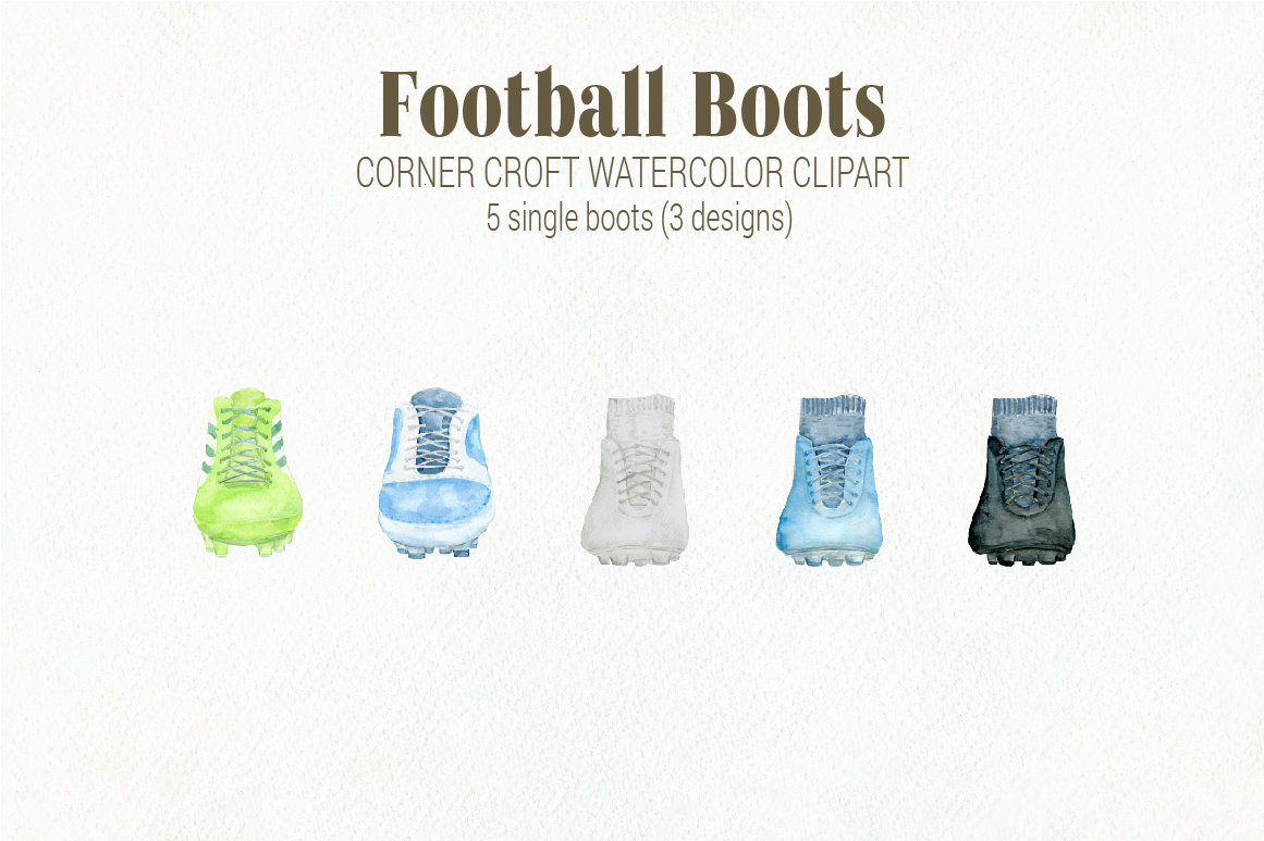 Watercolor Football Boots for Instant Download - Etsy UK
