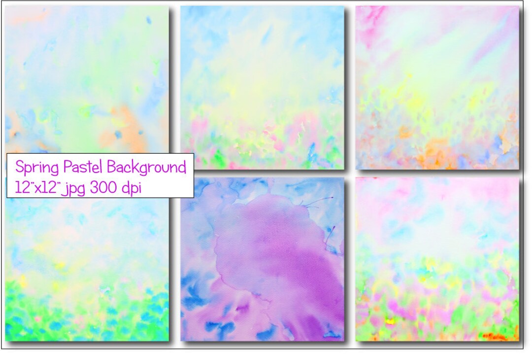 Watercolor Abstract Spring Background Instant Download for Scrapbook ...