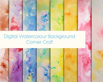 Watercolour Paint Splatter Patterns Background Abstract Art | Etsy