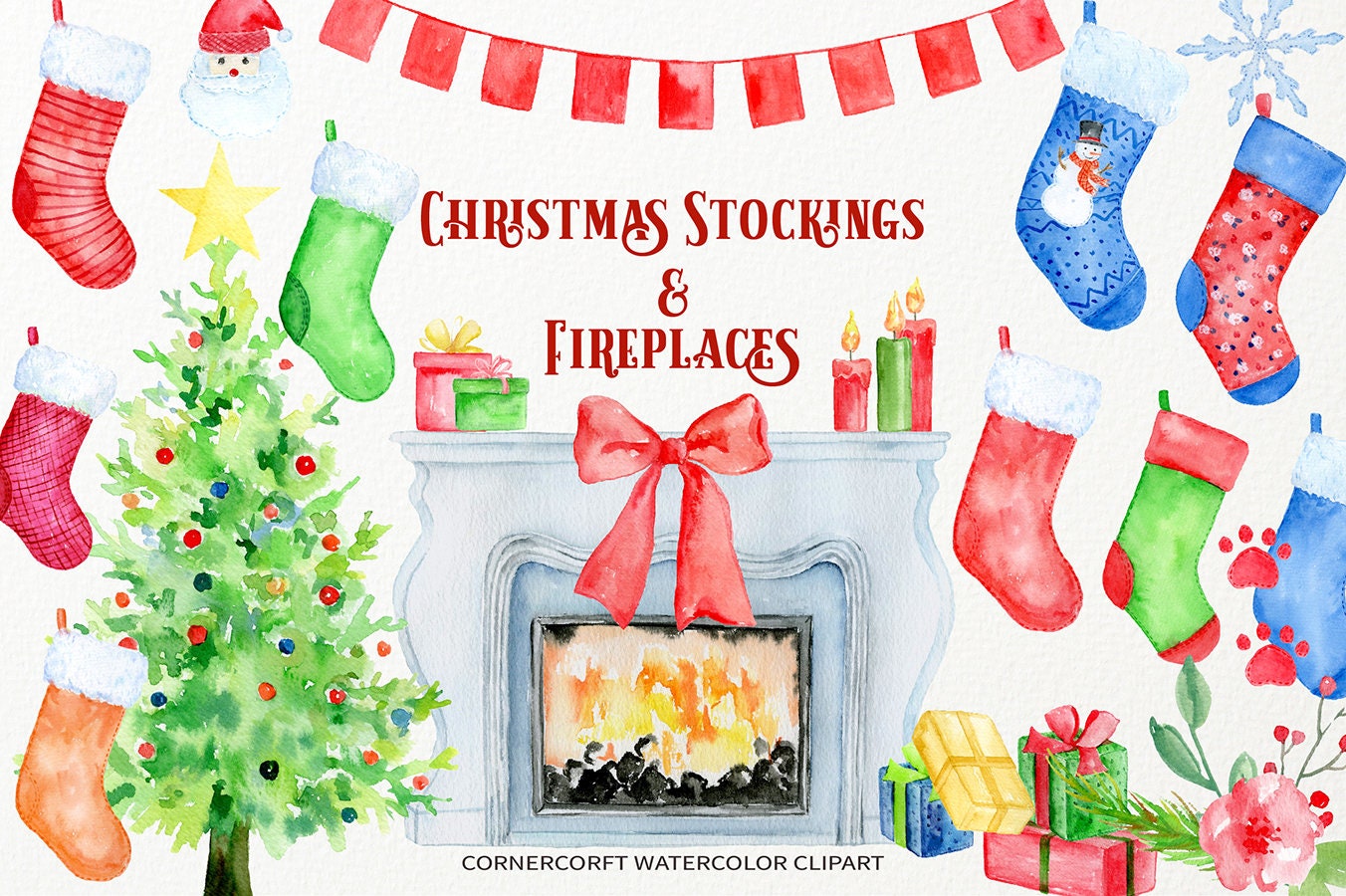 Christmas Stockings Fireplace