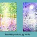 Hand Painted Watercolor Nature Background "spring" Digital Background ...