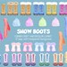 Snow Boots Clipart Watercolor Winter Boots Illustration Digital ...