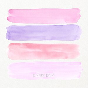 Watercolor Brush Strokes Purple Haze - Large Pink and Purple Watercolor ...