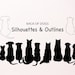Back of Dog Silhouettes, Outlines, SVG, Vector Instant Download - Etsy