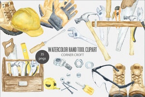 Tools Clipart Watercolor Tools Clipart Toolbox Clip Art - Etsy Canada