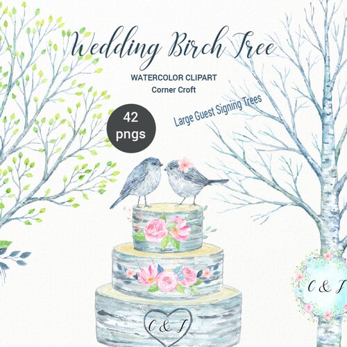 Watercolor Clipart Tree Collection for Instant Download - Etsy