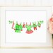 Christmas Clipart Santa Claus and Elf Outfit on Washing Line - Etsy