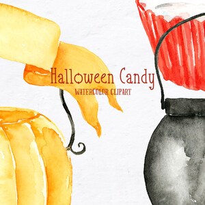 Halloween Candy Watercolor Clipart, Halloween Sweets, Lollipops ...