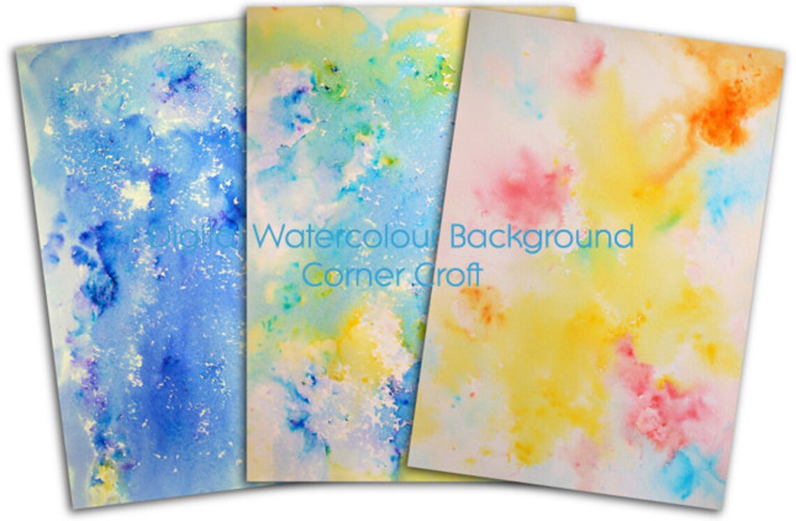 Watercolour Paint Splatter Patterns Background Abstract Art - Etsy UK