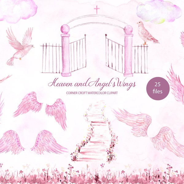 Angel Watercolor - Etsy