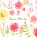 Watercolor Clipart Summer Meadow Floral Collection for Instant Download ...