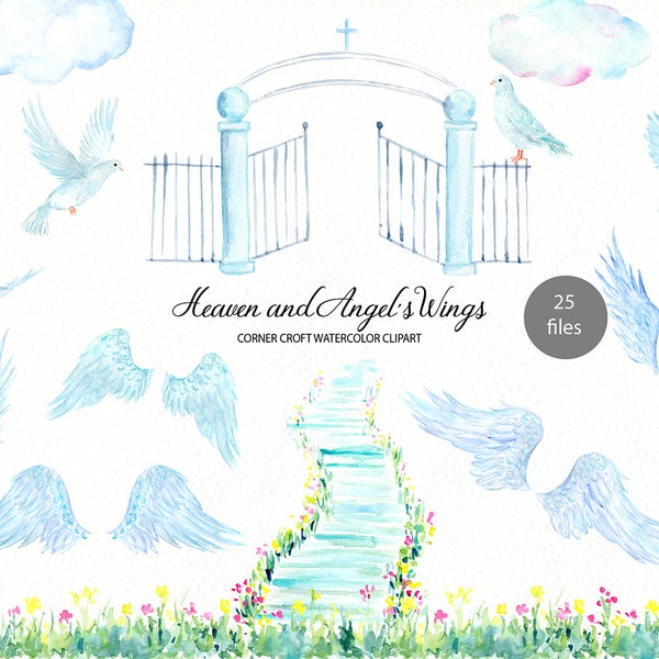 Angel Watercolor - Etsy