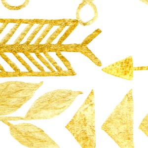 Hand Drawn Gold Arrows, Arrows Clipart, Arrow Doodle Instant Download ...