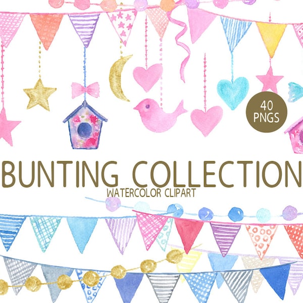 Pastel Bunting - Etsy