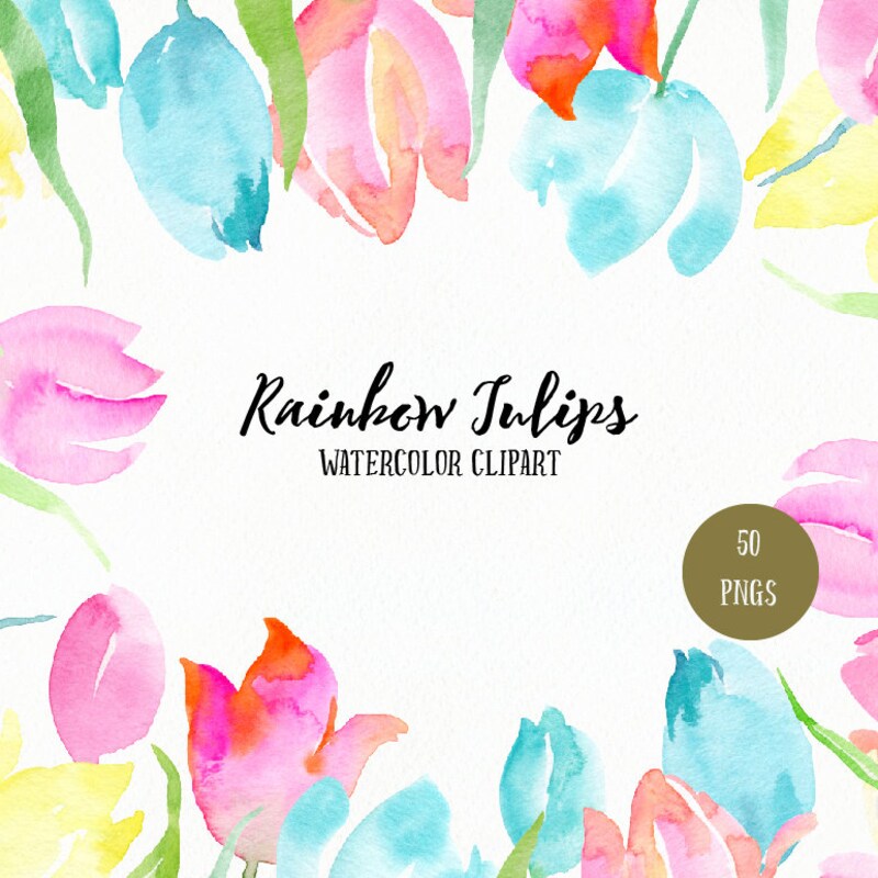 Tulip Watercolor - Etsy