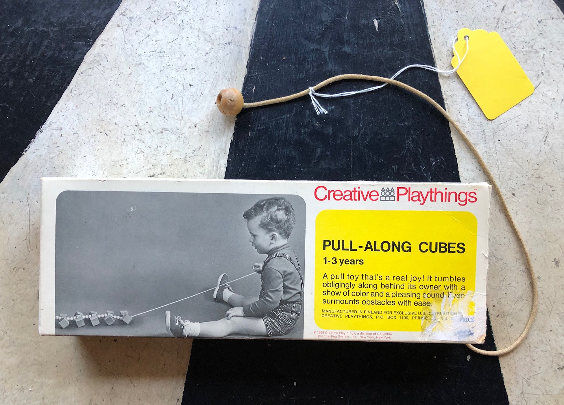 Modernist Wooden Abstract Pull Toy From Creative Playthings in Original ...