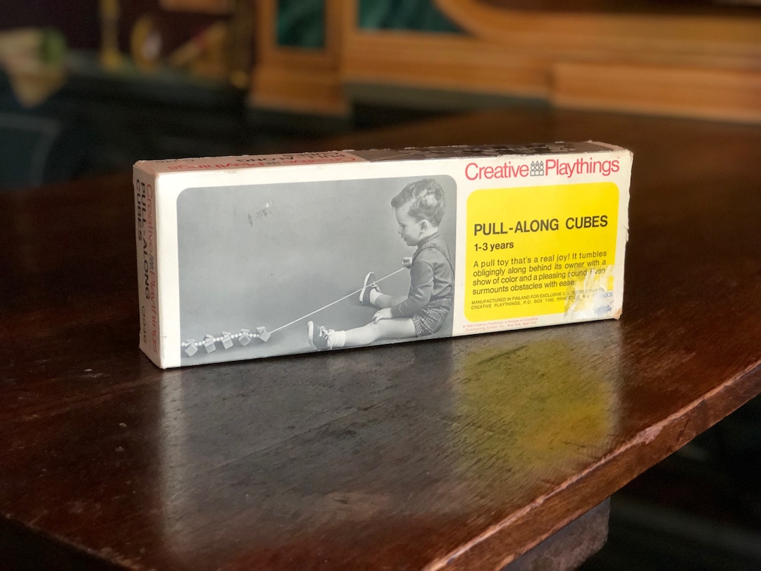 Modernist Wooden Abstract Pull Toy From Creative Playthings in Original ...