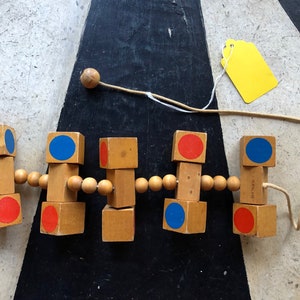 Modernist Wooden Abstract Pull Toy From Creative Playthings in Original ...