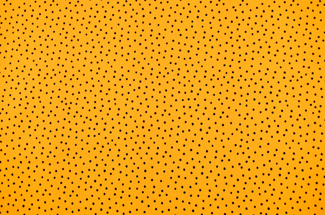 Yellow Dinky Dots by Loralie Designs - Black Dots on Vibrant Yellow - 1 ...