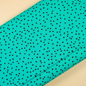 Turquoise Dinky Dots by Loralie Designs - Black Dots on Vibrant ...