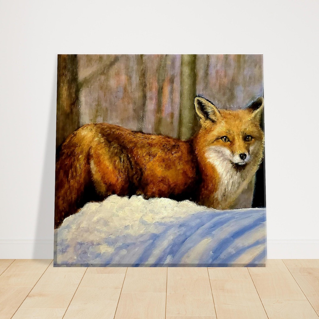 Wildfire Fox Canvas Print – Nature Art, Home Decor - Etsy
