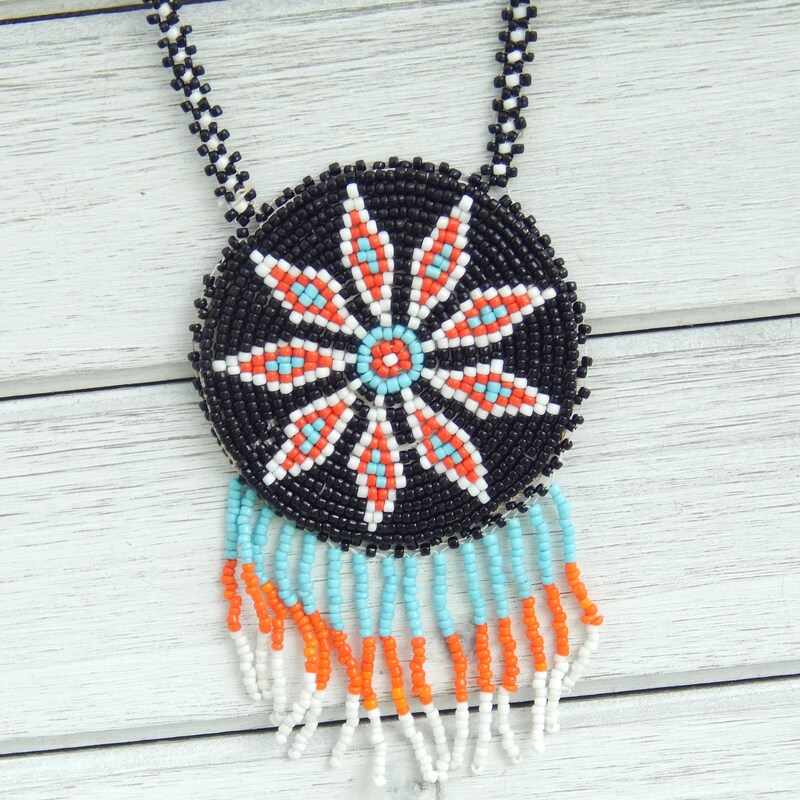 Beaded Medallion Native - Etsy