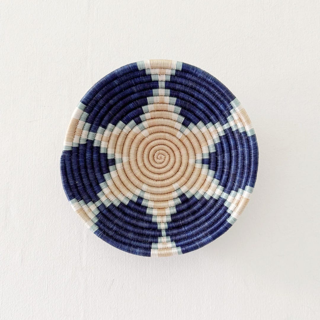 Small Woven African Basket: Sisal & Sweetgrass - Rwanda Gasura - Etsy