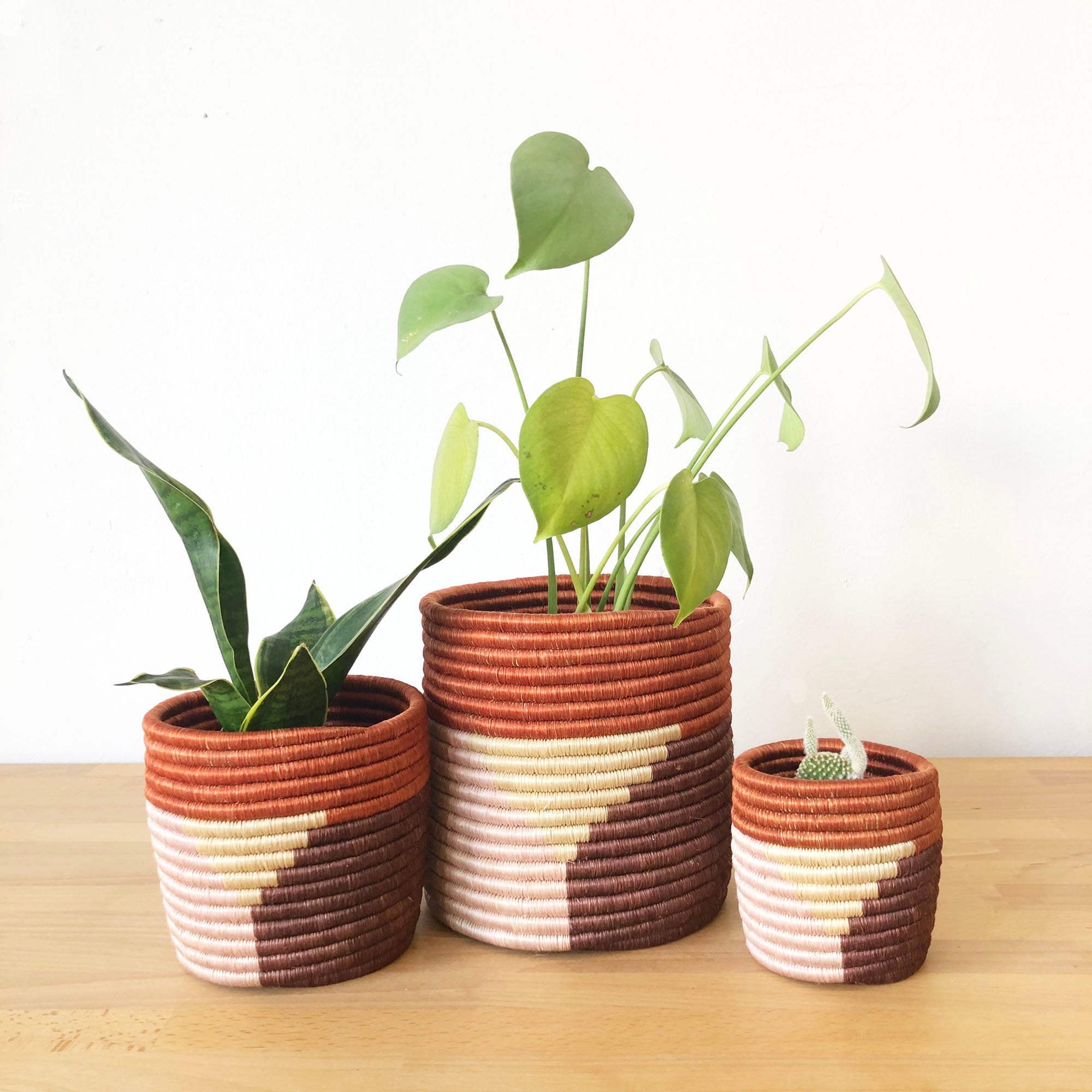 Home & Living Vases Rwanda Hand Woven Basket Vase Wicker Basket Boho ...