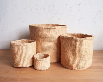 Assorted Handwoven African Basket // Fine Weave Storage Plant Basket ...