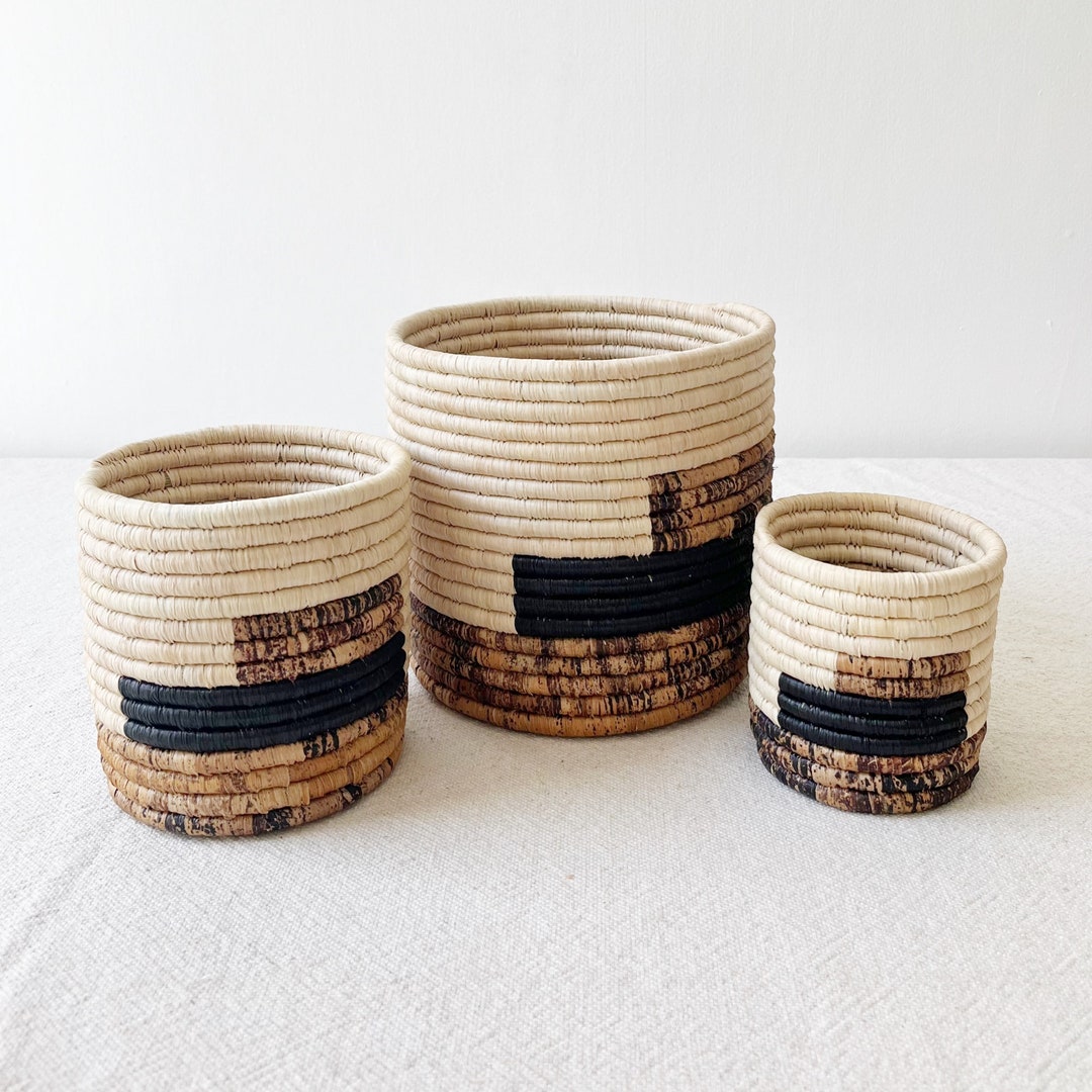 African Storage Plant Basket: Bamburi // Rwanda Kiondo Basket // Sisal ...