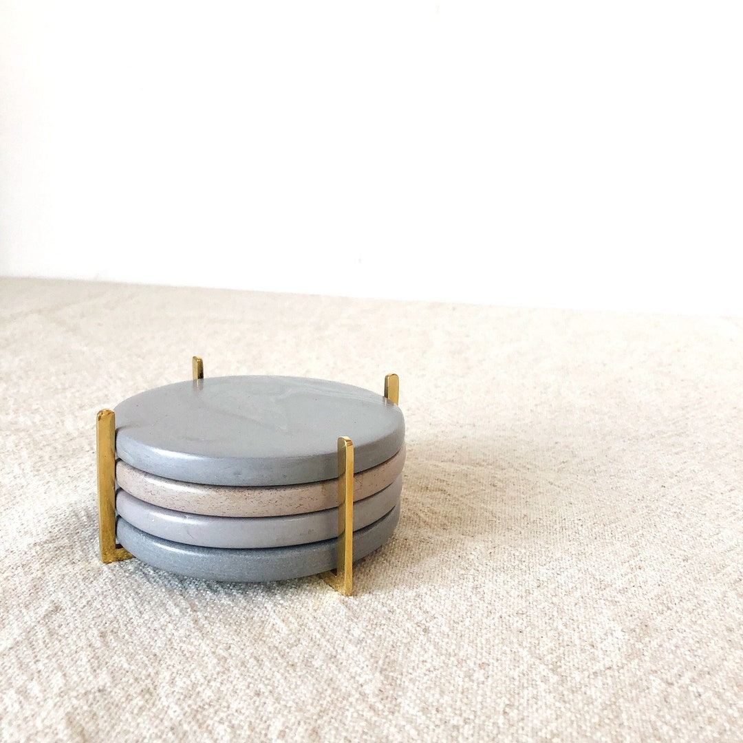 African Soapstone Coasters Set- Storm // Handmade in Kenya // Soapstone ...