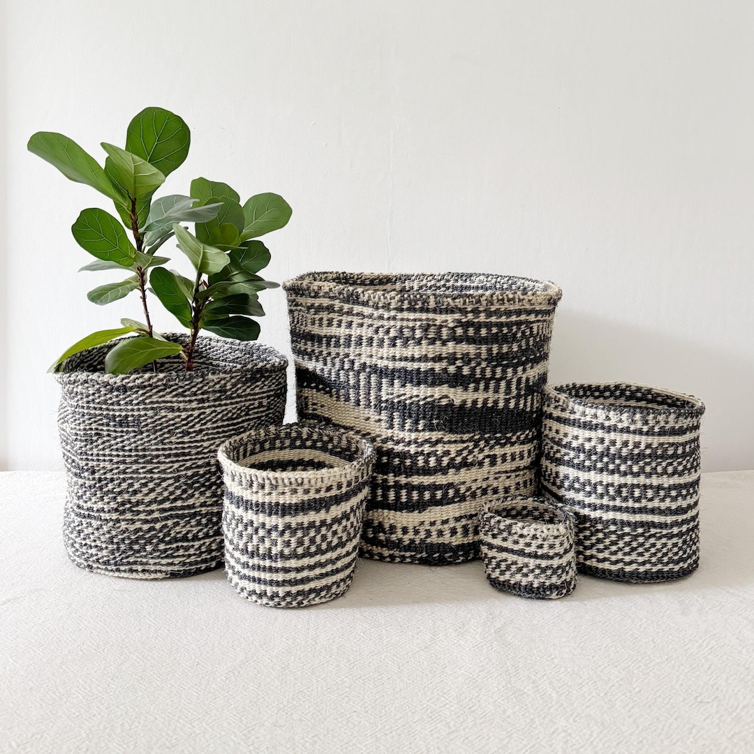 African Storage Plant Basket // Kenya Kiondo Basket // Woven Sisal ...