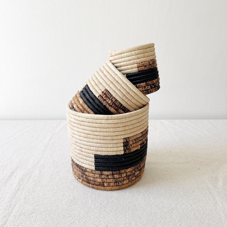 African Storage Plant Basket: Bamburi // Rwanda Kiondo Basket // Sisal ...