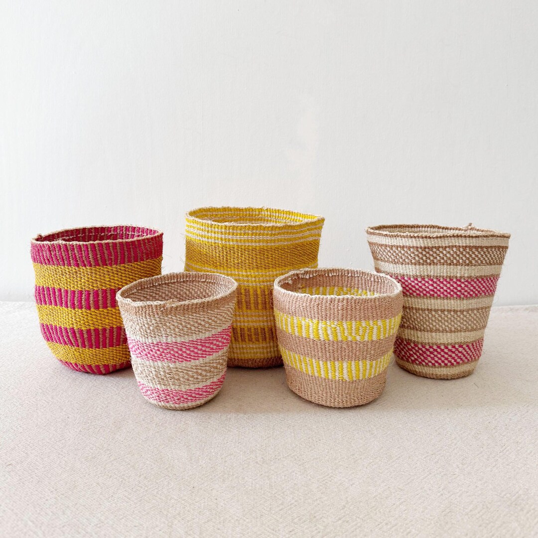 African Storage Basket // Kenya Kiondo Basket // Woven Sisal Planter ...