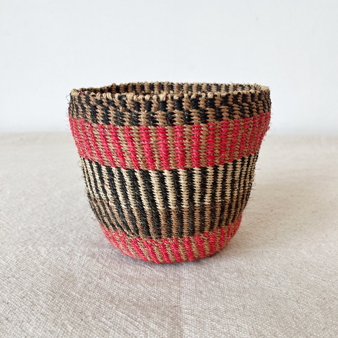 X-small African Fine Weave Basket // Kenya Kiondo Storage Plant Basket ...