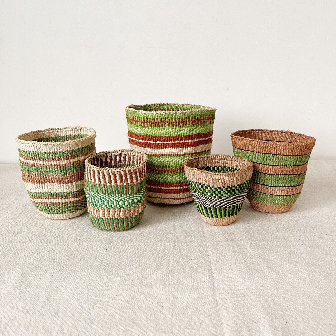 Fine Weave African Storage Basket // Kenya Kiondo Basket // Woven Sisal ...