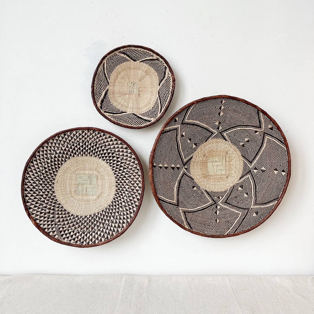 Binga Basket Wall Set of 3 Zimbabwe Tonga Baskets African - Etsy