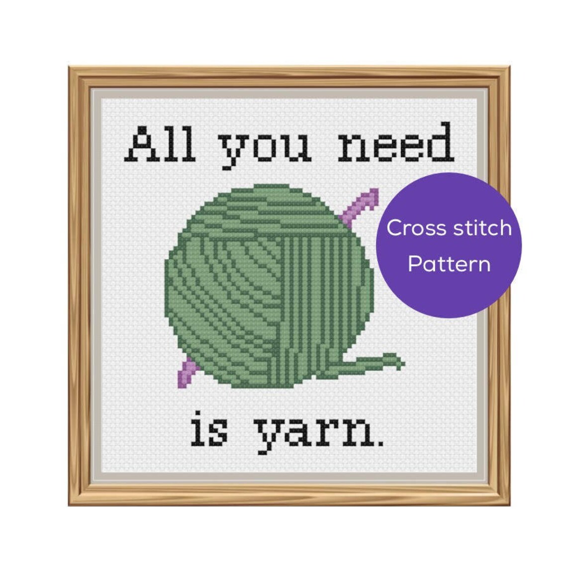 All You Need is Yarn Cross Stitch Pattern - Etsy