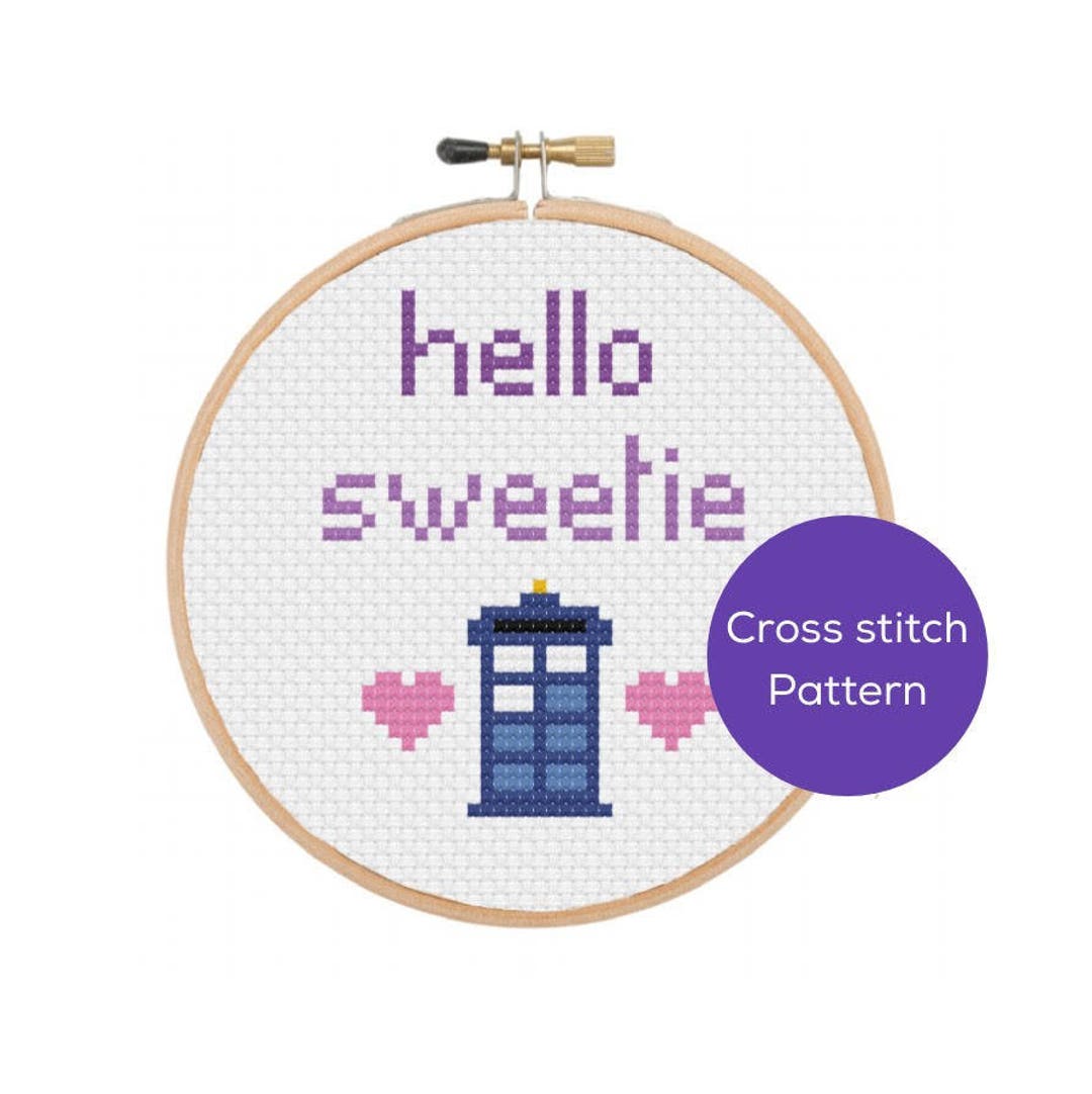 Hello Sweetie Cross Stitch Pattern - Etsy
