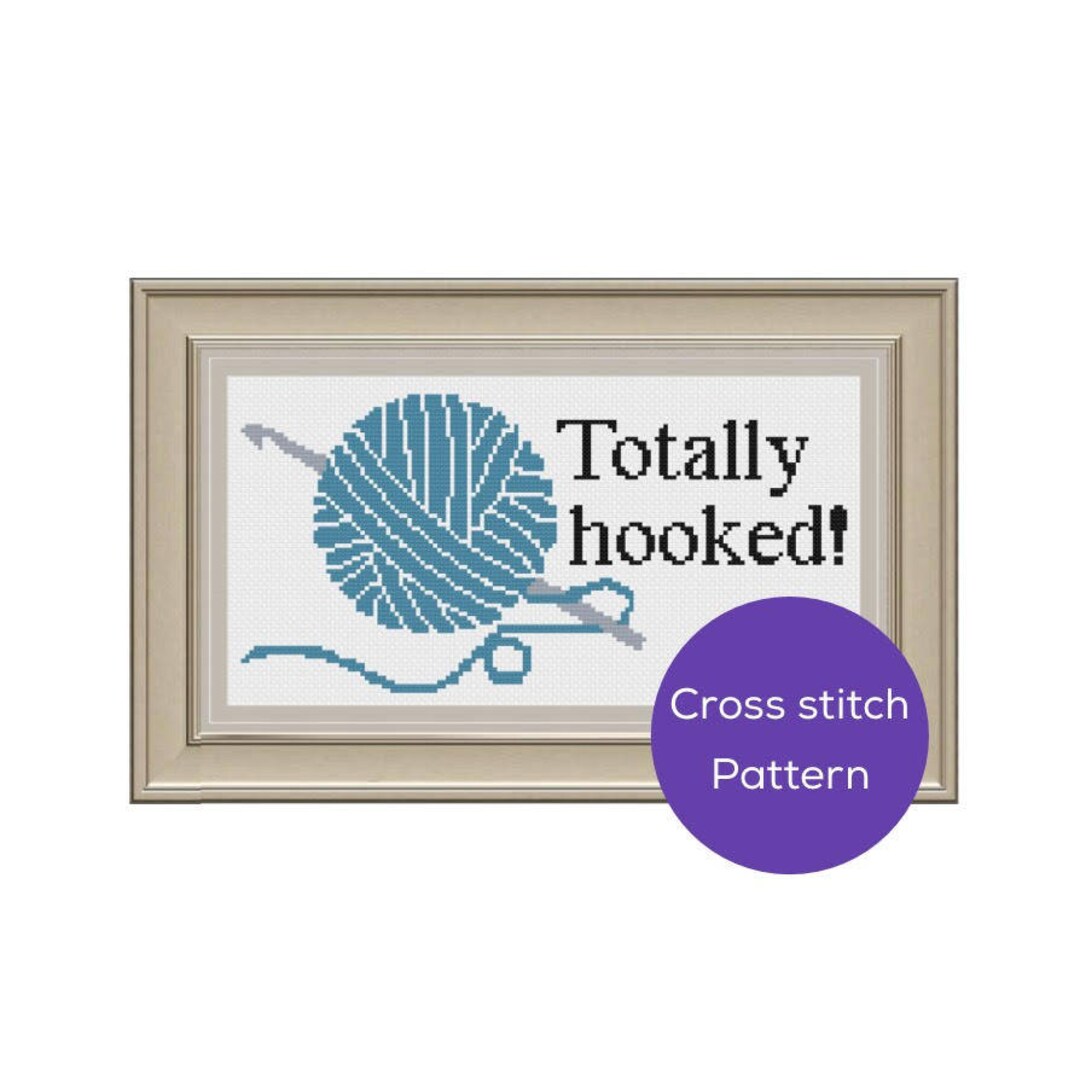 Totally Hooked Cross Stitch Pattern - Etsy