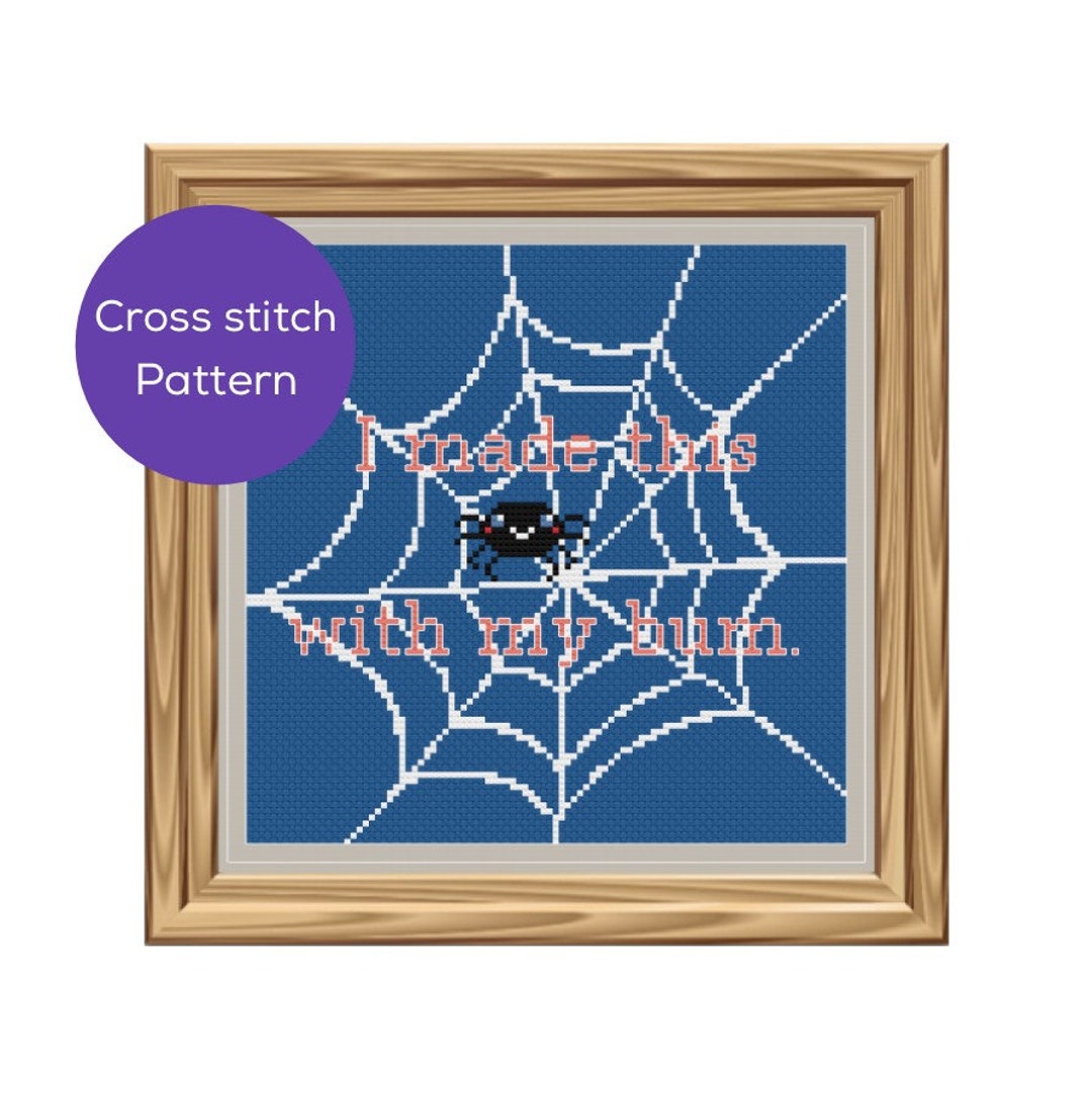 I Made This Spider Cross Stitch Pattern - Etsy