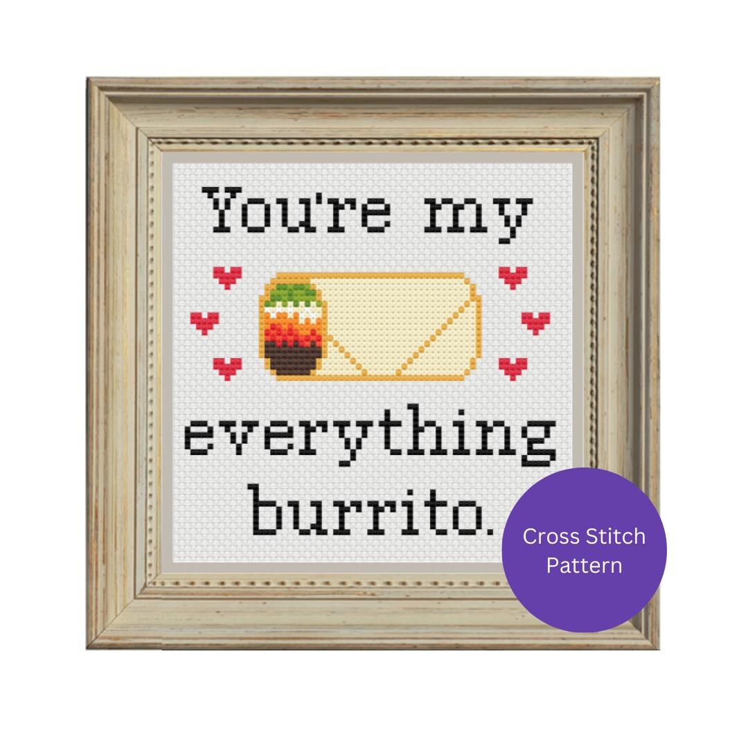 Everything Burrito Cross-stitch Pattern - Etsy