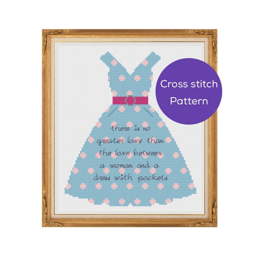 Dress With Pockets Cross Stitch Pattern - Etsy