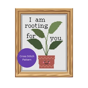 Rooting for You Cross-stitch Pattern - Etsy