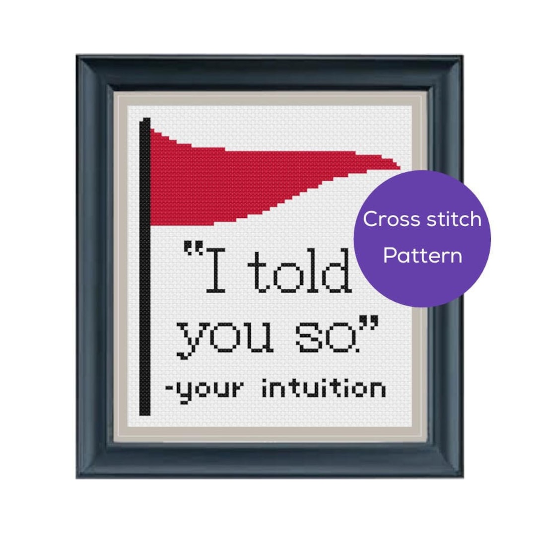 Red Flag Cross Stitch Pattern - Etsy