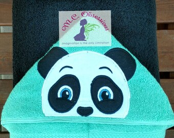 Panda Hooded Towel - Etsy