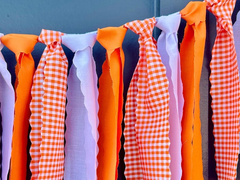 Tennessee Garland, Orange and White Checkerboard Banner, School Spirit ...
