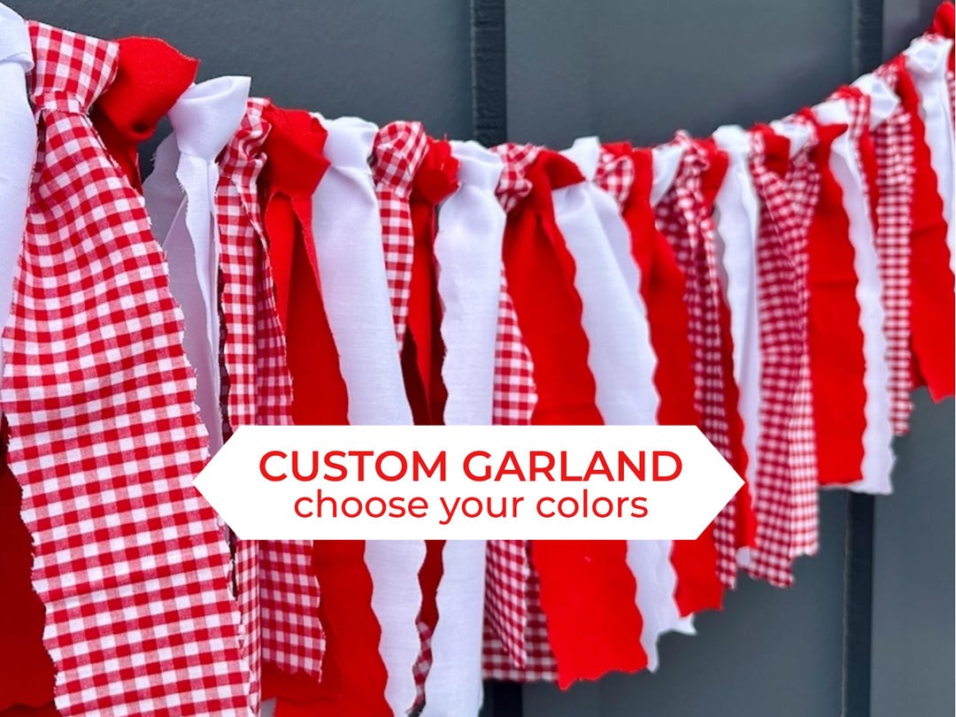 CUSTOM University Fabric Garland, College Bed Party Banner, School ...