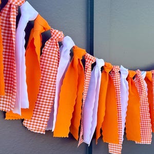 Tennessee Garland, Orange and White Checkerboard Banner, School Spirit ...