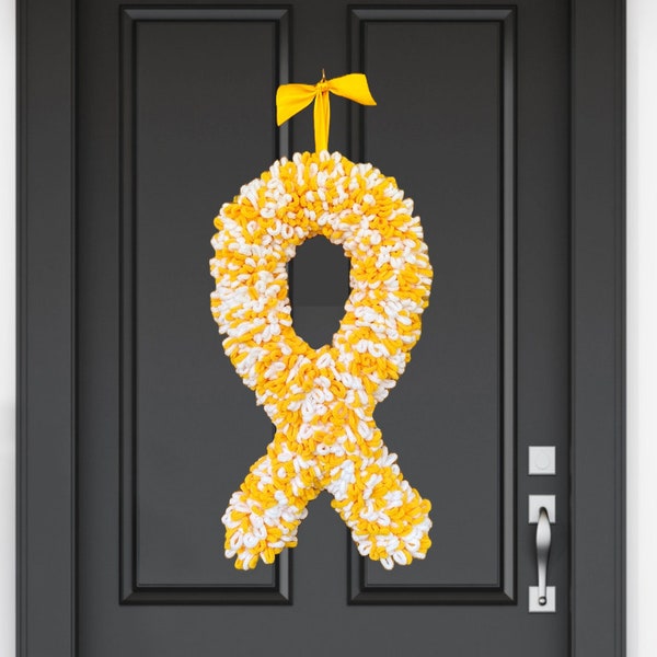 Cancer Ribbon Wreath - Etsy